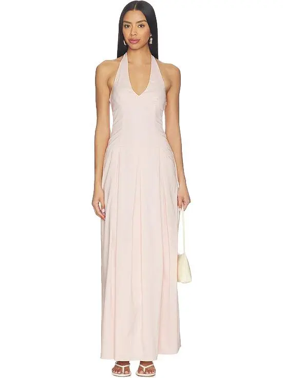 MORE TO COME Noemie Maxi Dress - Neutral Stripe