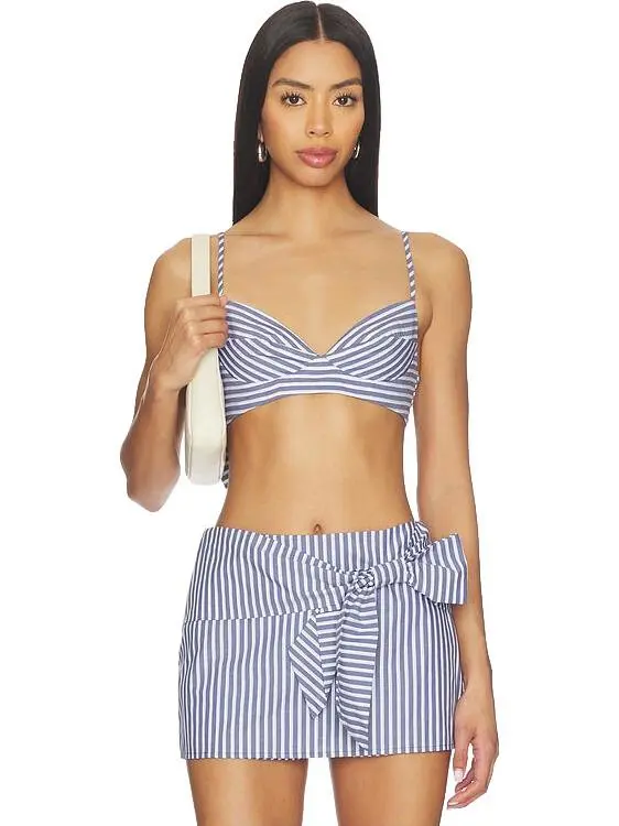 LOVERS AND FRIENDS Grace Top - Navy Blue Stripe