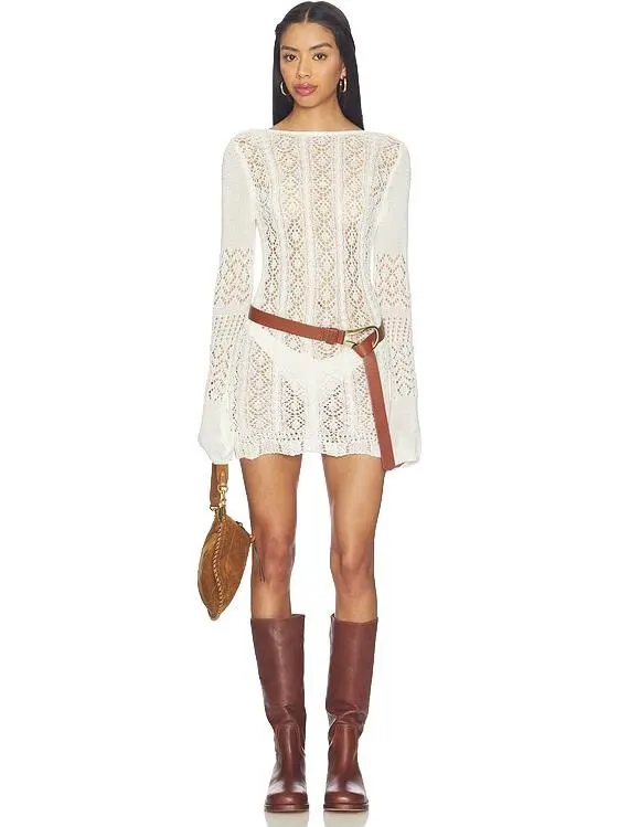 SNDYS Mattie Crochet Mini Dress - Off White