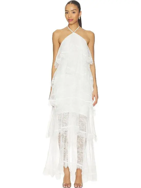 ELLIATT Evelin Lace Gown - White