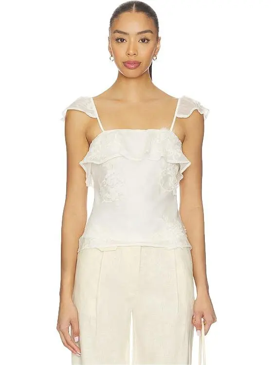 Bardot Lisette Frill Detail Cami - Ivory