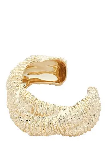 SELF-PORTRAIT Textured Twisted Cuff - Gold
