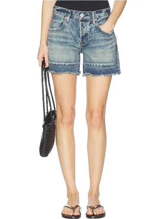 Moussy Vintage Remo Remake Denim Shorts - Blue