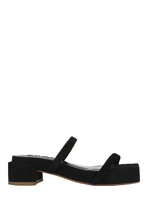 By Far Tanya Suede Sandal - Black