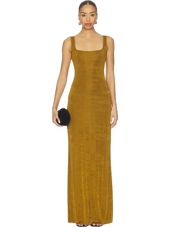 SEROYA Luna Dress - Ochre