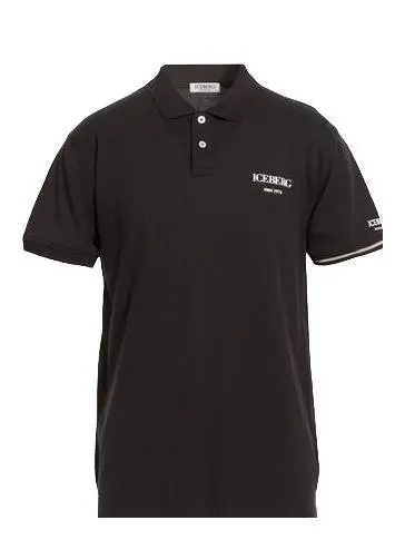 Iceberg Polo Shirt Bright Size Cotton, Elastane - Black