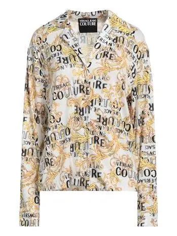 Versace Printed Shirt With Lapel Collar - White