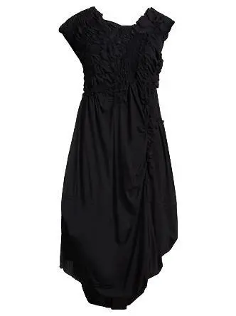 High Midi Dress In Synthetic Jersey - Black