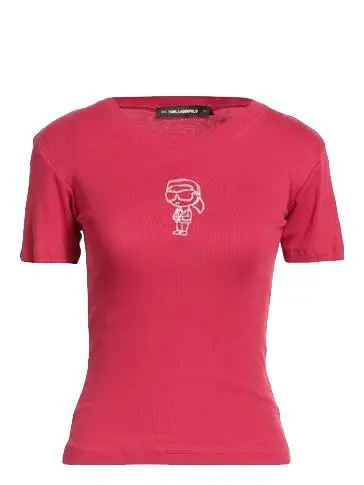 Karl Lagerfeld T-shirt In Organic Cotton And Elastane - Magenta