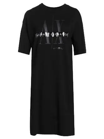 Armani Exchange Cotton T-shirt Dress - Black