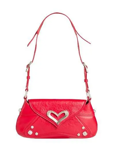 Pinko Leather Baguette Bag - Red