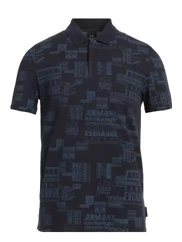Armani Exchange Polo Shirt Size Cotton, Elastane - Navy