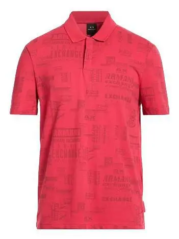 Armani Exchange Polo Shirt Size Cotton, Elastane - Red
