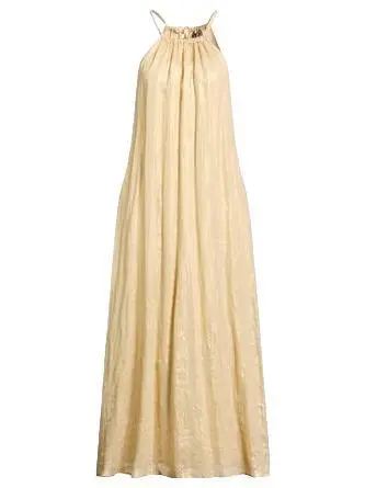 Peserico Maxi Dress In Ramie - Beige