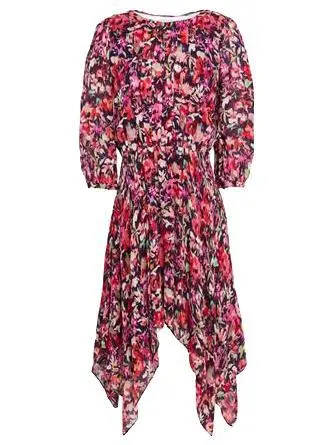 Patrizia Pepe Floral-print Crepe Midi Dress - Red