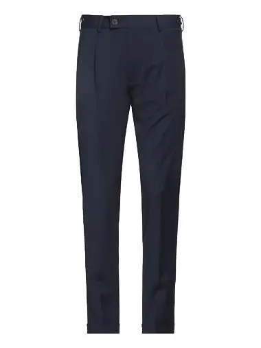 MESSAGERIE Solid Color Tailored Straight Leg Pants - Navy