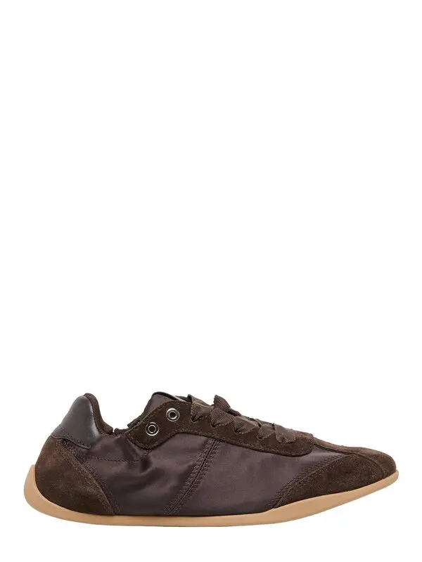 DOLCEVITA Dakoda Lace Up Sneakers - Dk Brown Satin