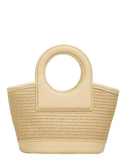 MELIE BIANCO Carson Raffia Handbag - Butter Yellow