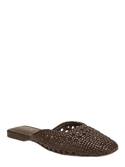 Sam Edelman Nola Woven Mules - Dark Brown