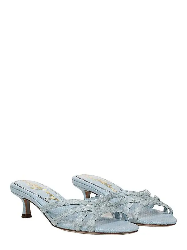 Sam Edelman Strappy Kitten Heel Sandals - Blue