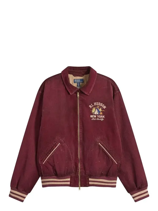 Polo Ralph Lauren Corduroy Arts Club Bomber Jacket - Pomegranate