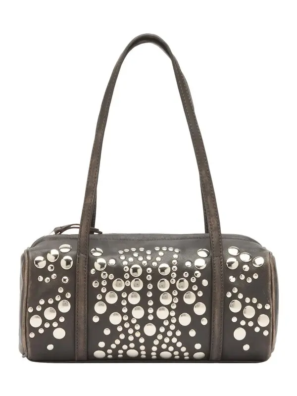 Gimaguas Sofia Studded Shoulder Bag - Brown