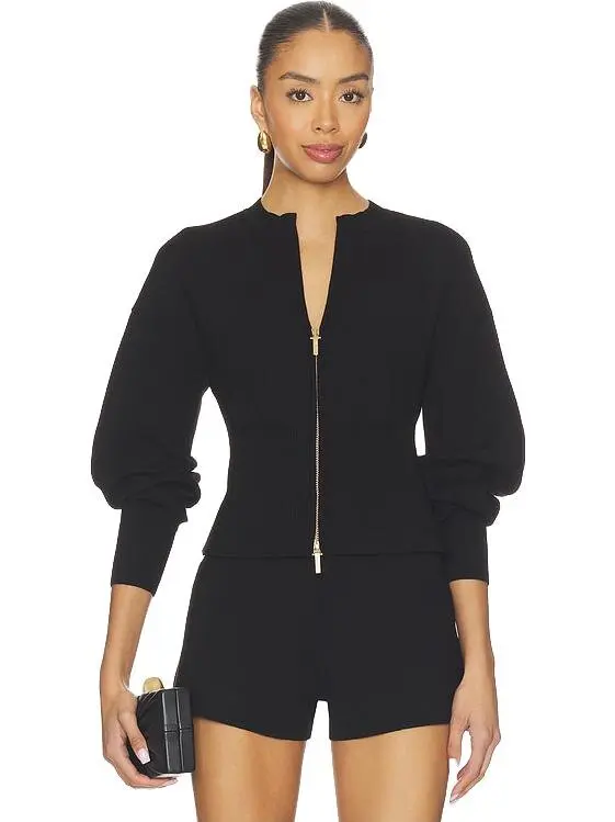 Cult Gaia Monroe Zip-up Sweater - Black