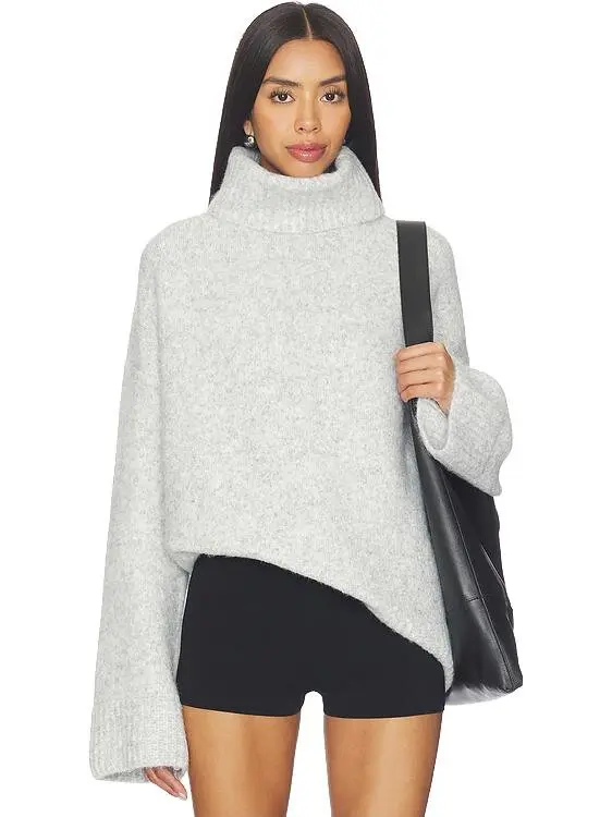 SNDYS. Winnie Jumper Turtleneck Knit Pullover - Grey