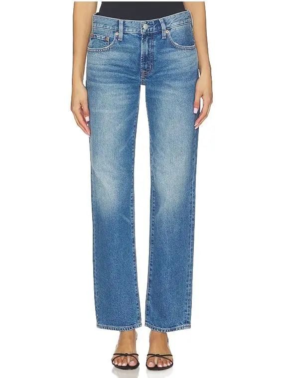 PISTOLA Issa Mid-rise Relaxed Straight Jeans - Blue