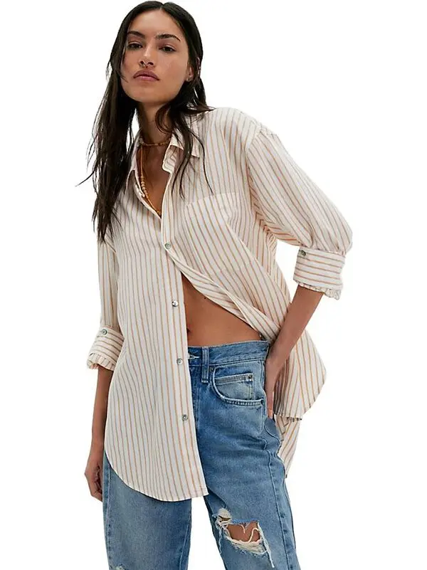 Citizens Of Humanity Kayla Striped Button-down - Sherbert Stripe