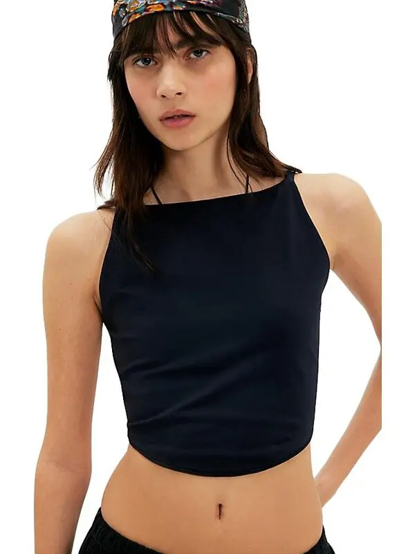 Free People Round Two Strappy Back Cami - Black
