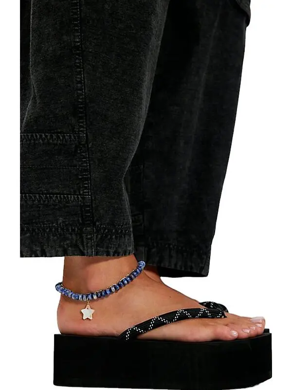 Seychelles Platform Flip Flops - Black Rope