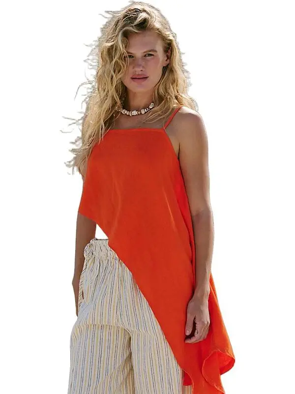 Free People Longline Top - Orange Trees