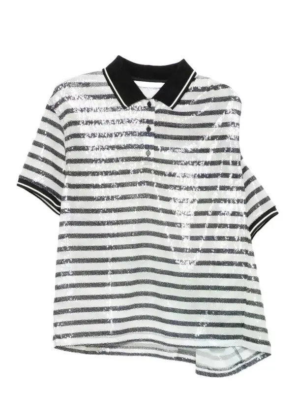 PUSHBUTTON Striped Polo Shirt - Neutrals