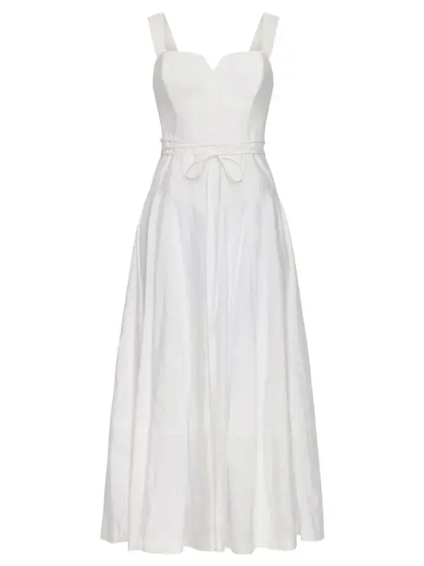 Cinq À Sept Jerome Sweetheart-neck Midi Dress - White