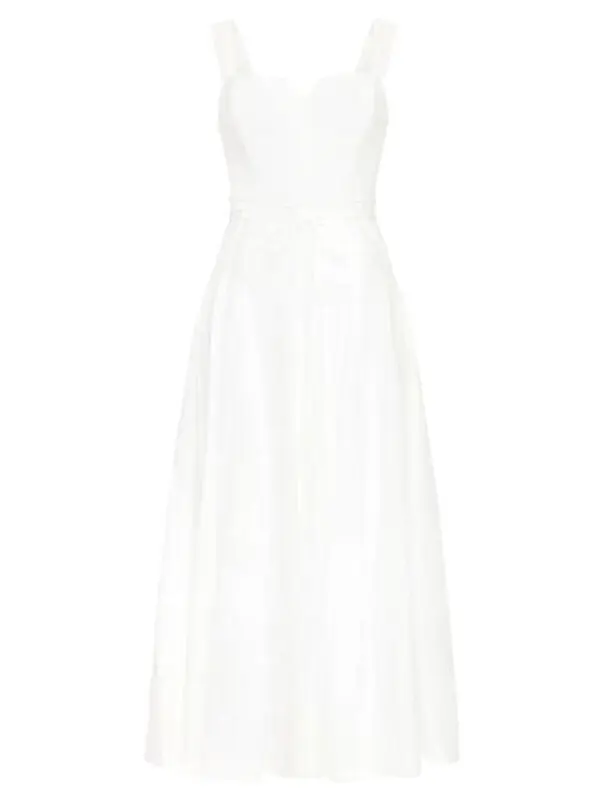 Cinq À Sept Jerome Sweetheart-neck Midi Dress - White