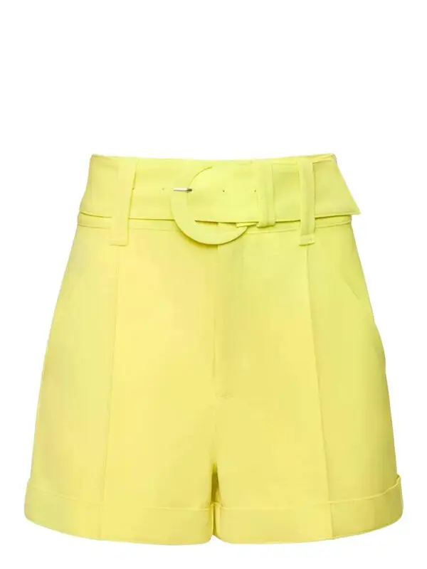 Cinq À Sept Aldi Belted Shorts - Yellow