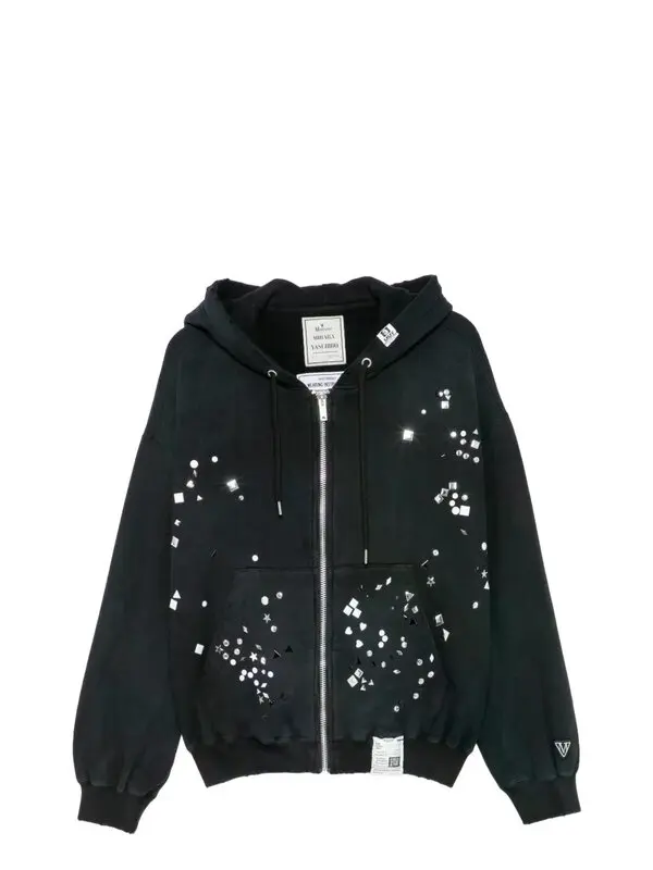 Mihara Yasuhiro Stud-embellished Hoodie - Black