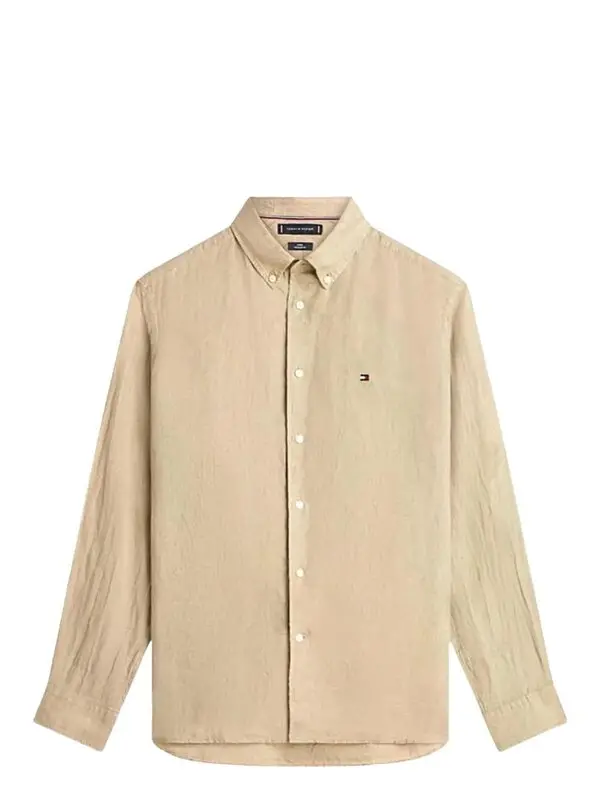 Tommy Hilfiger Logo-embroidered Shirt - Neutrals