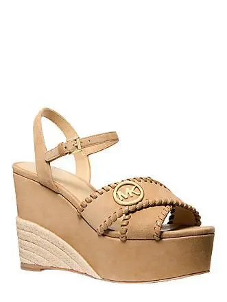 Michael Kors Hannah Suede Platform Sandal - Brown