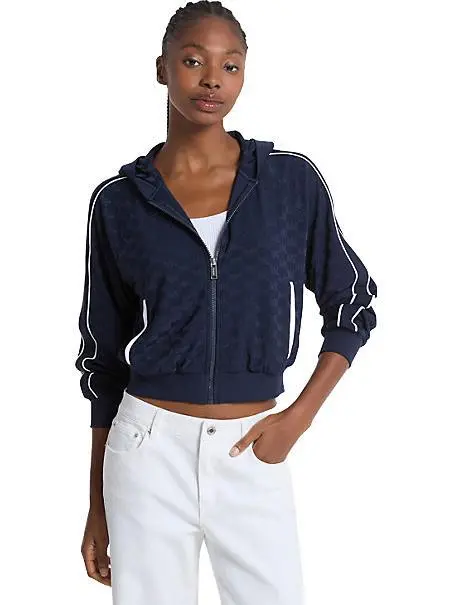Michael Kors Logo Jacquard Track Jacket - Blue