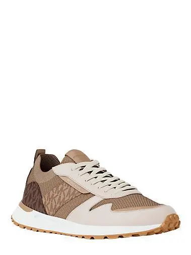 Michael Kors Dax Mixed-media Sneakers - Brown