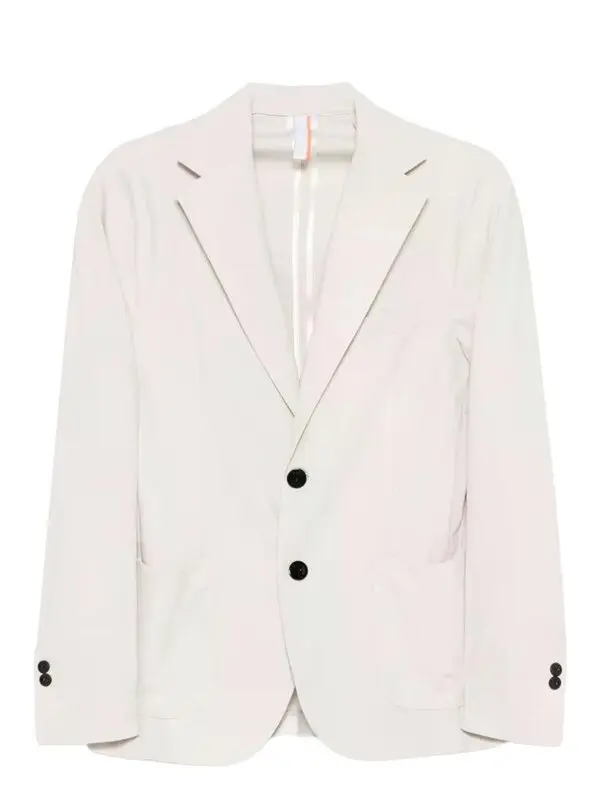 PMDS PREMIUM MOOD DENIM SUPERIOR Button Notched Jacket - Neutrals