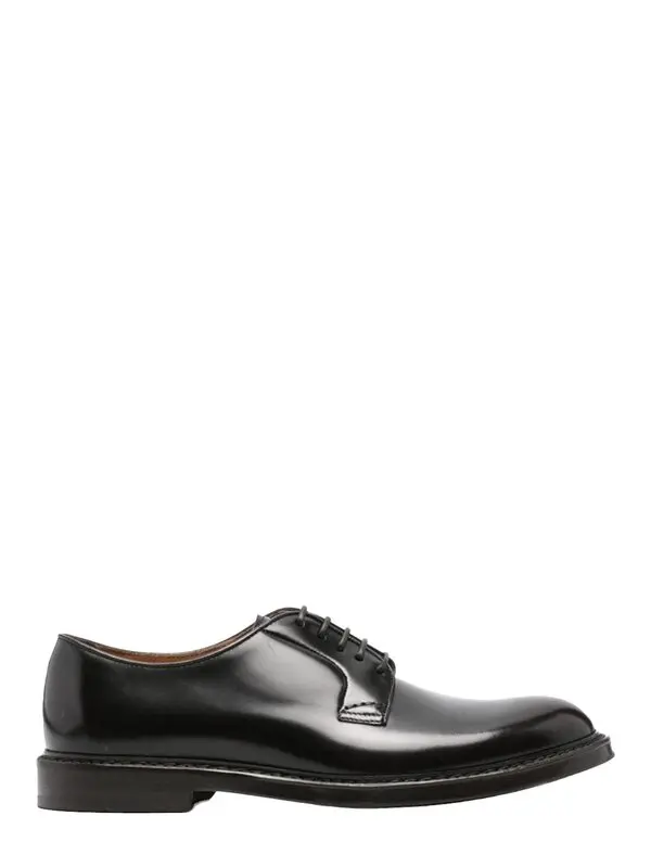 DOUCAL'S Brushed Leather Derby Shoes - Dark