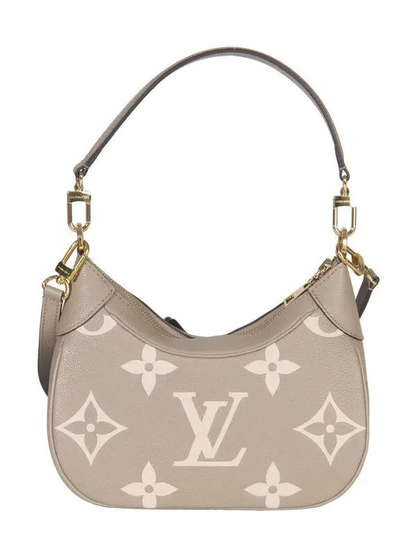 LOUIS VUITTON Tourterelle Creme Empreinte Monogram Giant Bagatelle Nm - Gray