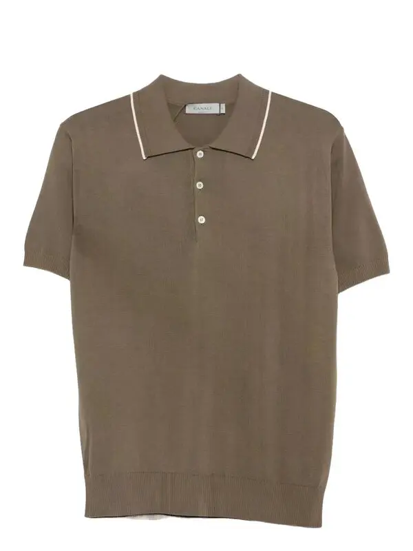 Canali Short-sleeve Polo Shirt - Green
