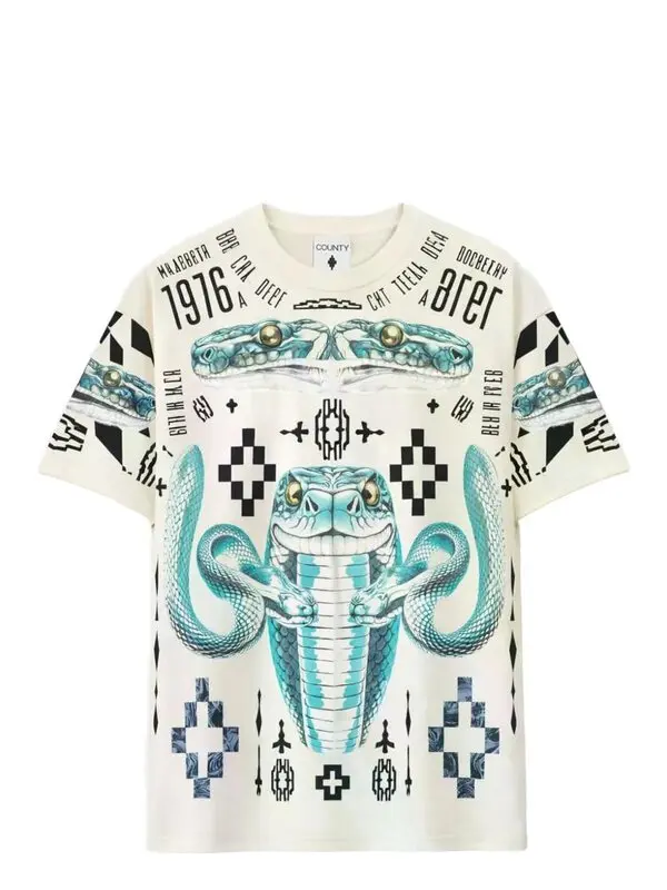 COUNTY OF MILAN Graphic-print T-shirt - Neutrals