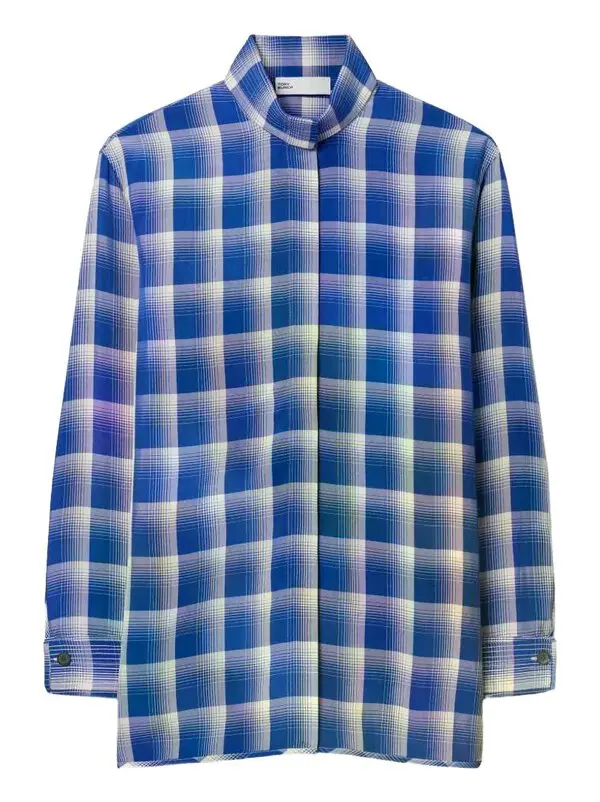 Tory Burch Plaid Shirt - Blue