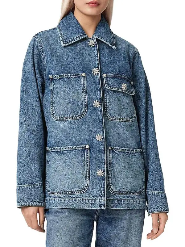 ALLSAINTS Bex Denim Jacket - Mid Indigo