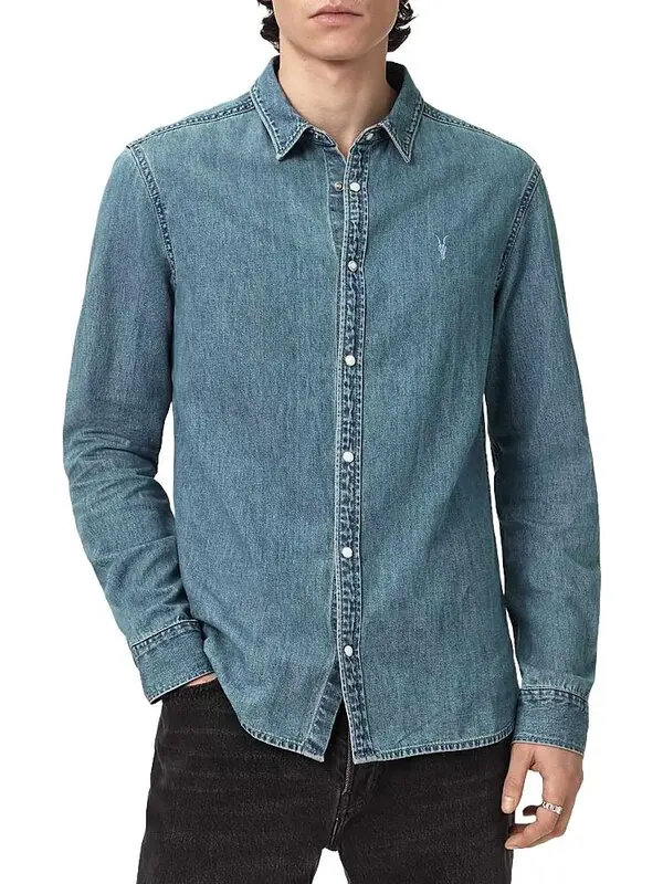 ALLSAINTS Gleason Denim Shirt - Light Indigo